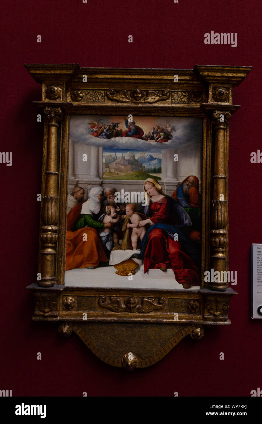 The Holy Family with Saints Benvenuto Tisi. 1520. Mannerism (Late ...