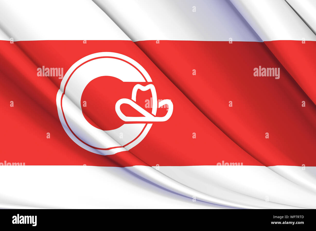 Calgary Alberta waving flag illustration. States, cities and Regions of ...