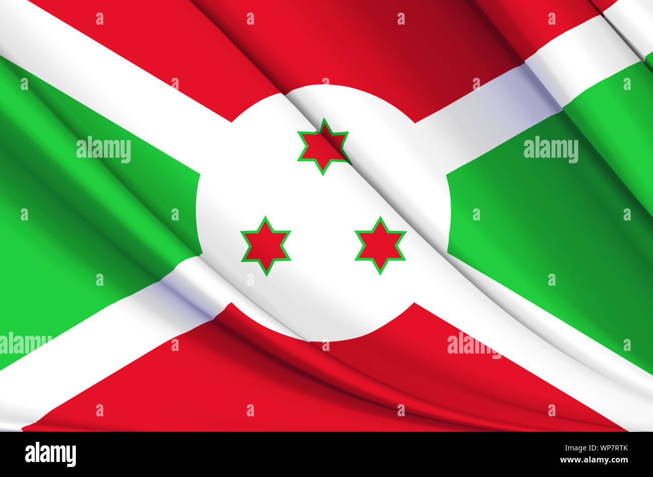 Burundi waving flag illustration. Countries of Africa. Perfect for ...