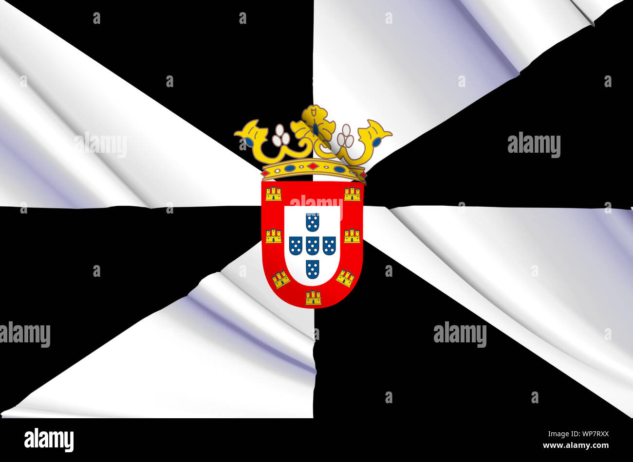 Ceuta waving flag illustration. Regions and cities of Spain. Perfect ...