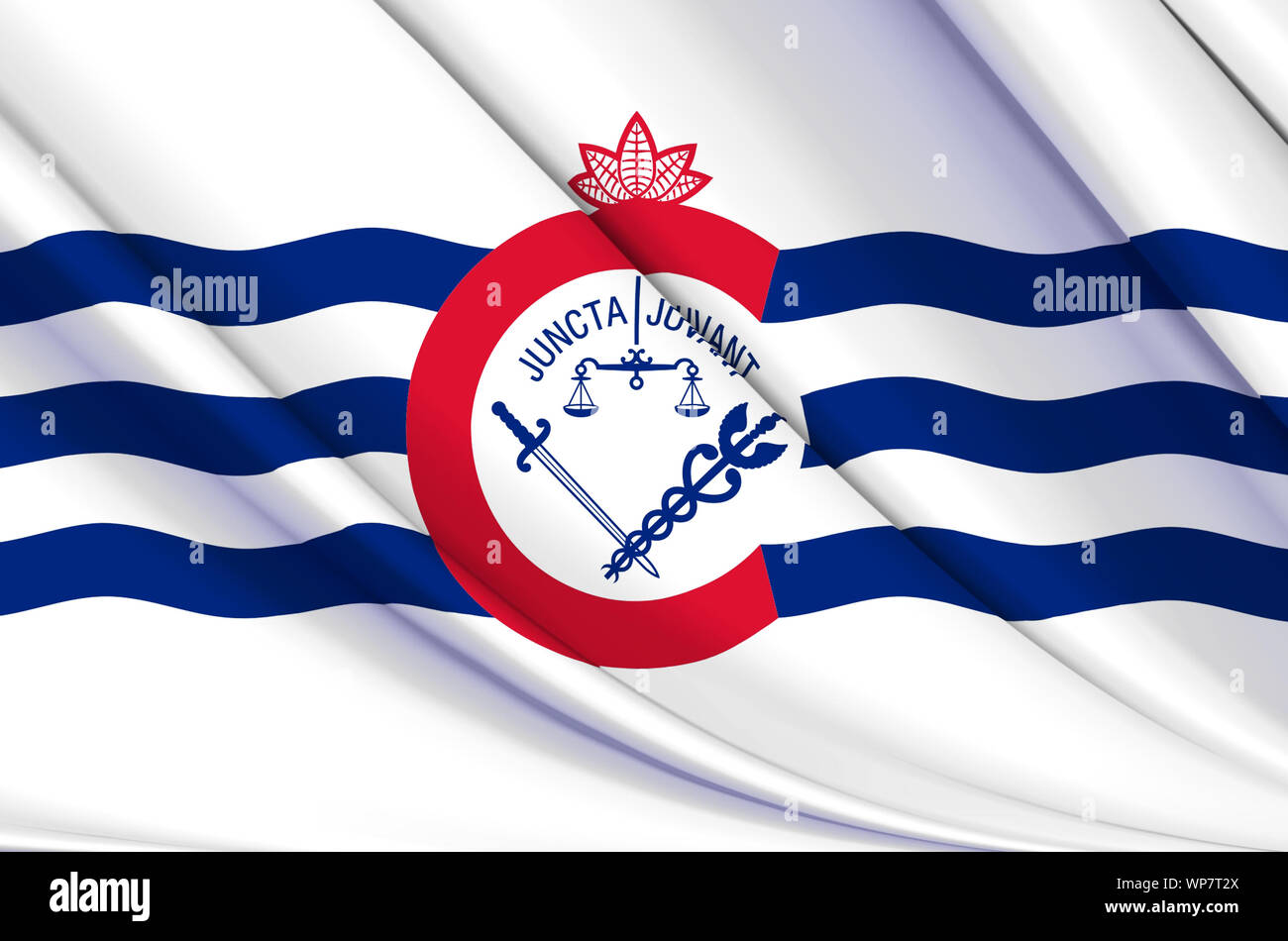 Cincinnati Ohio waving flag illustration. Regions and Cities of the ...