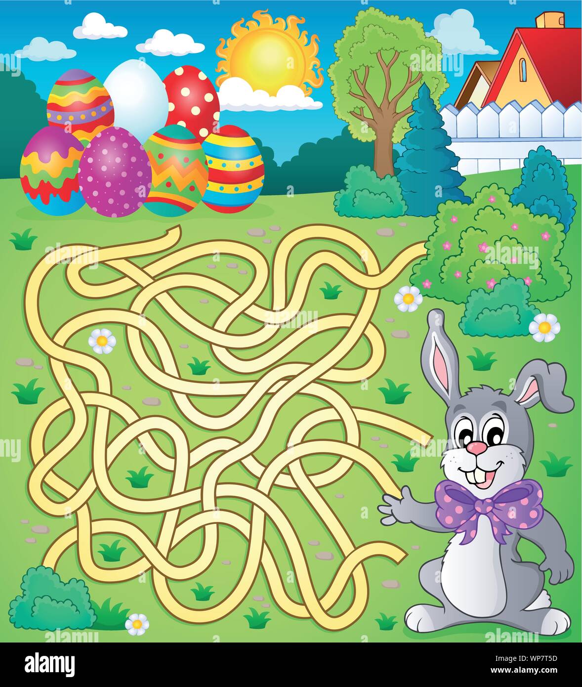 Seasonal maze Stock Vector Images - Alamy