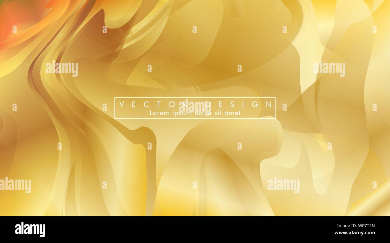 Vector illustration of golden yellow background Wave pattern and ...