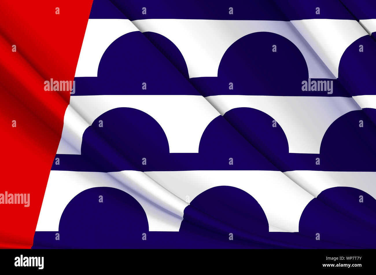 Des Moines waving flag illustration. Regions and Cities of the United ...