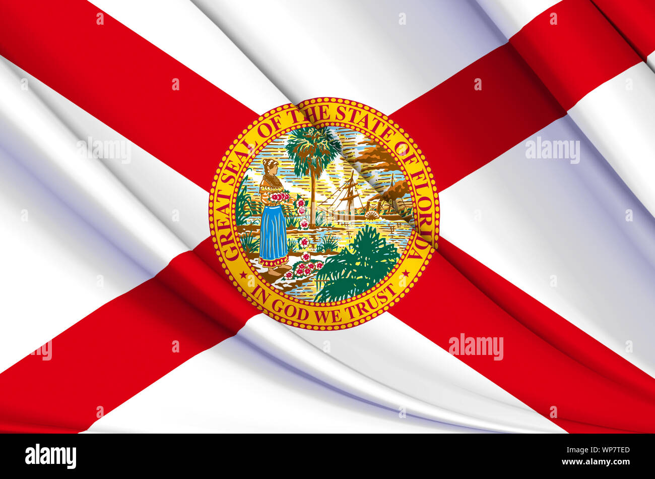 Florida waving flag illustration. US states. Perfect for background and ...