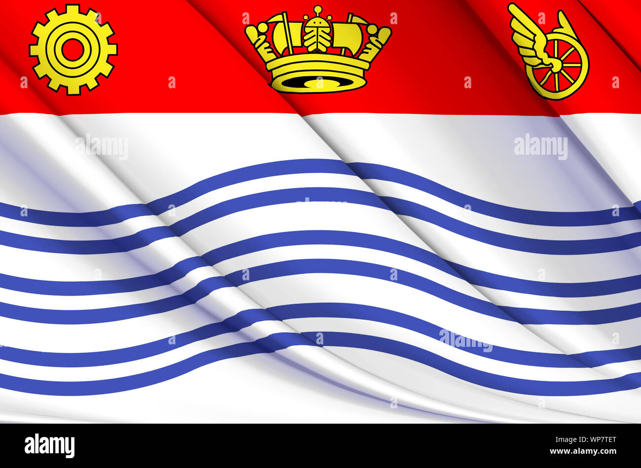 Flag Of Barrie waving flag illustration. States, cities and Regions of ...