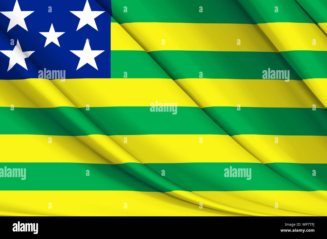 Goias waving flag illustration. Brazilian states. Perfect for ...