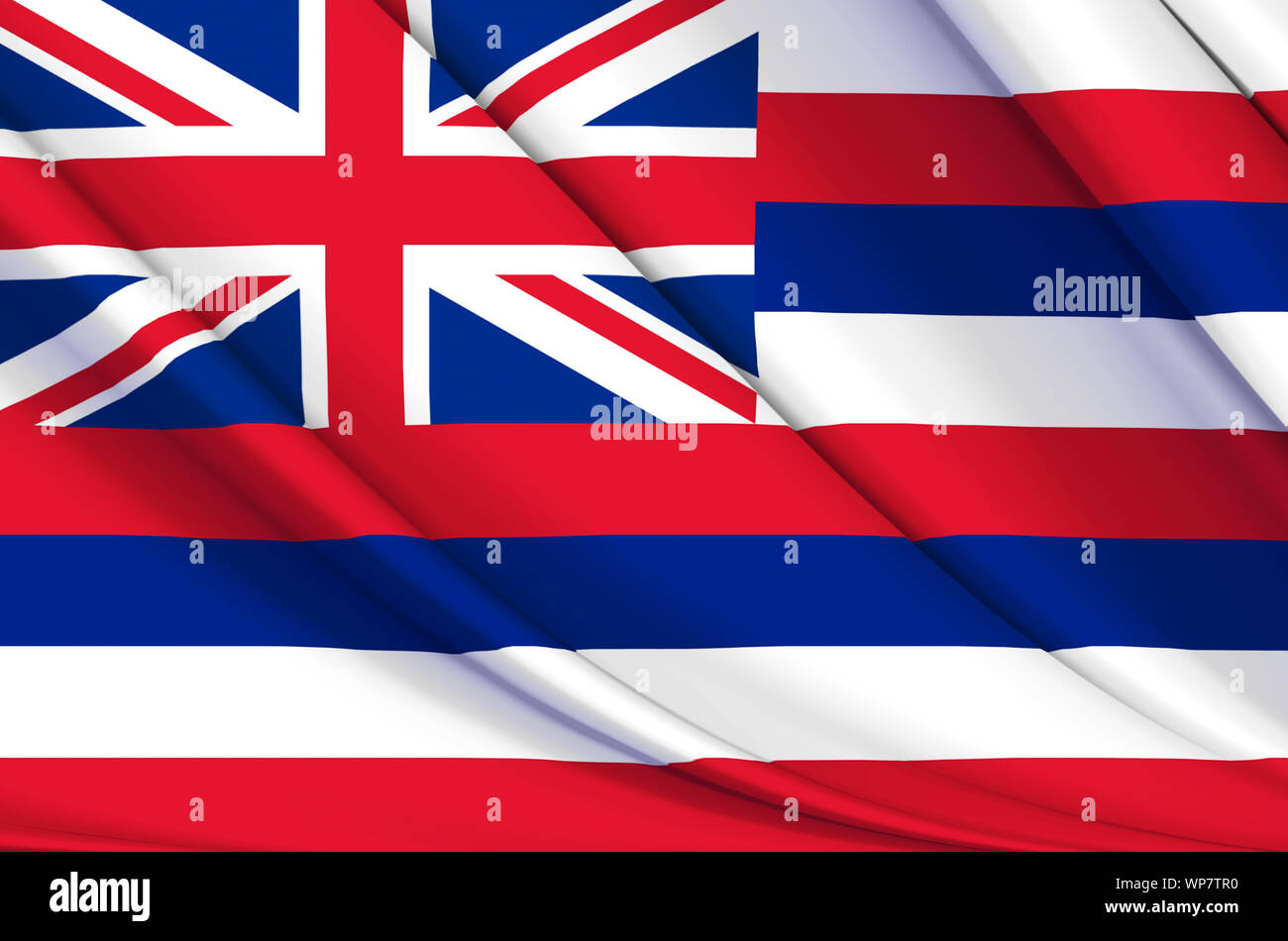Hawaii waving flag illustration. US states. Perfect for background and ...