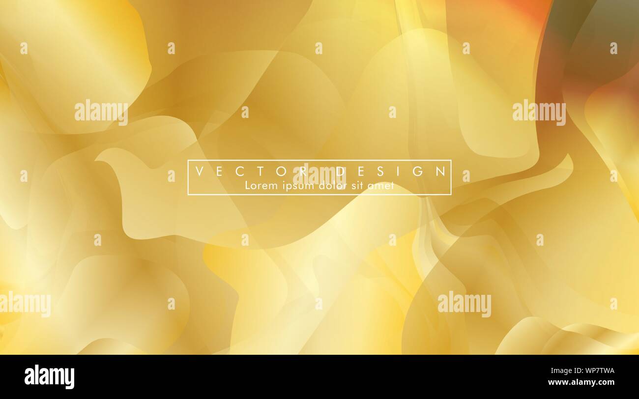 Vector illustration of golden yellow background Wave pattern and ...