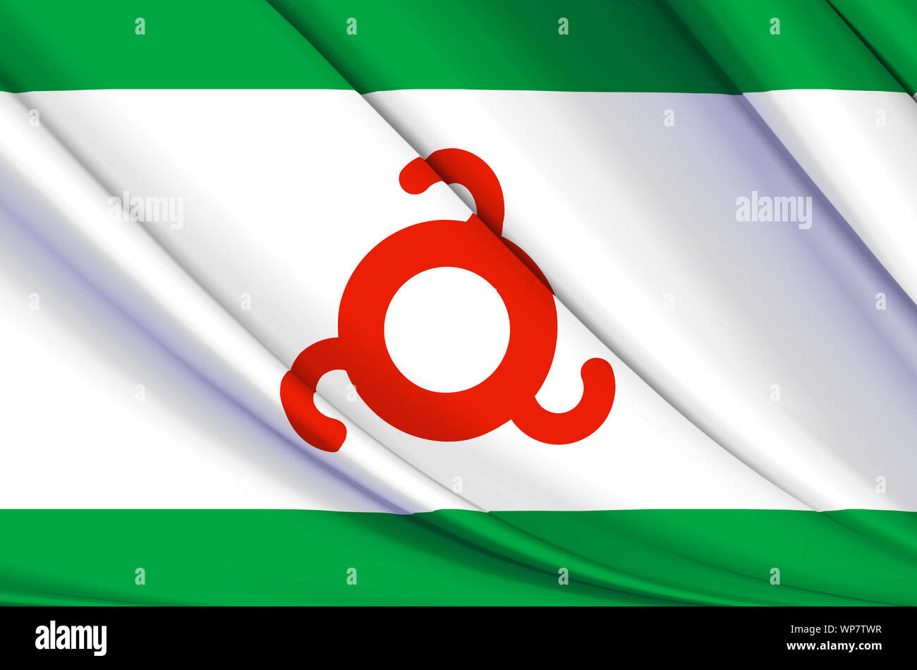 Ingushetia waving flag illustration. Regions of Russia. Perfect for ...