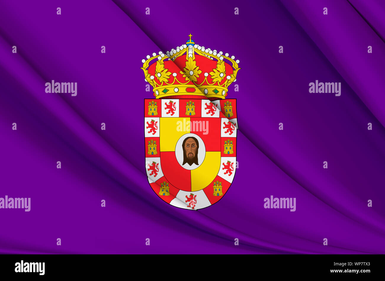 Jaen waving flag illustration. Regions and cities of Spain. Perfect for ...