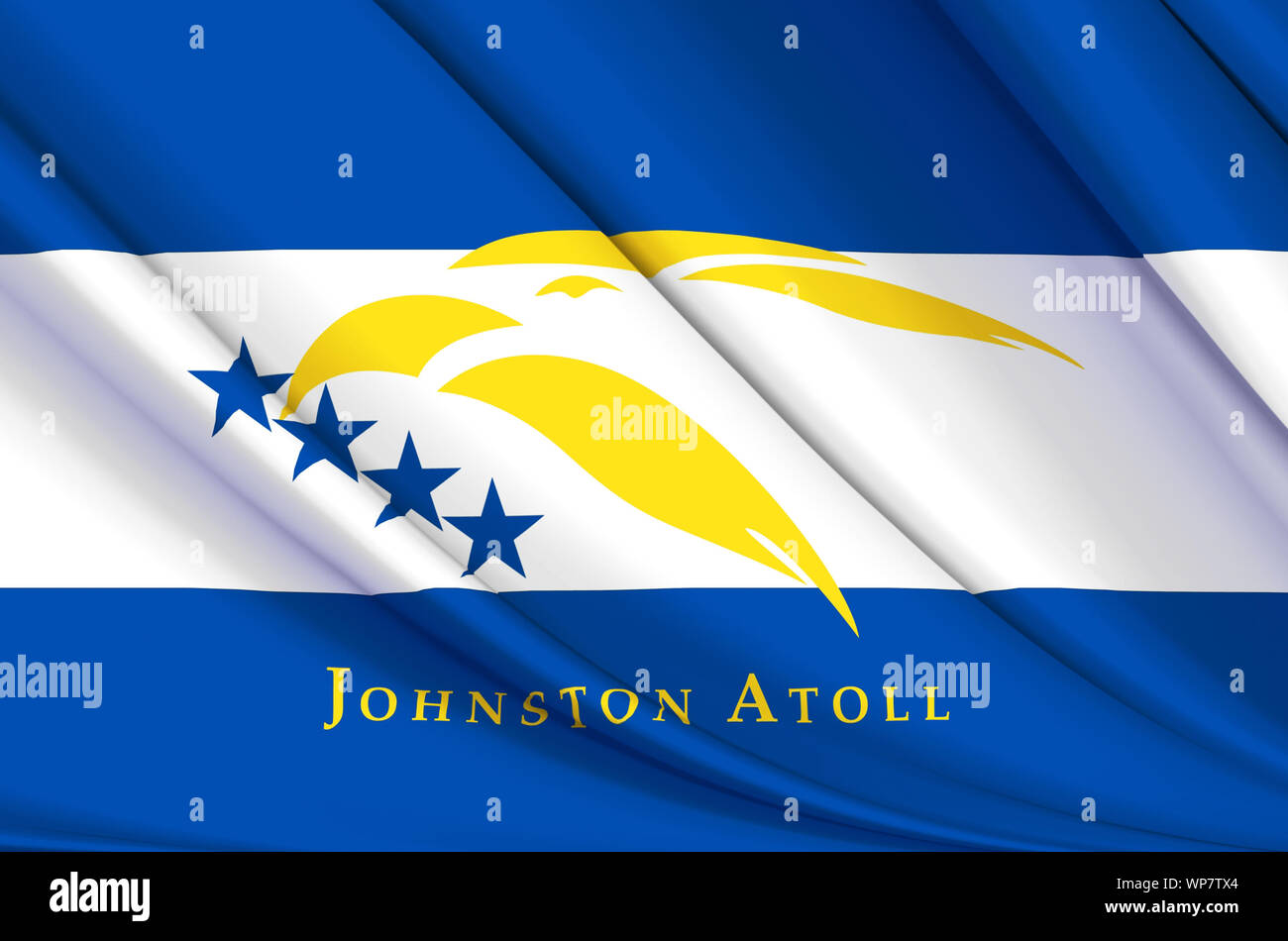 Johnston Atoll waving flag illustration. Regions and Cities of the ...