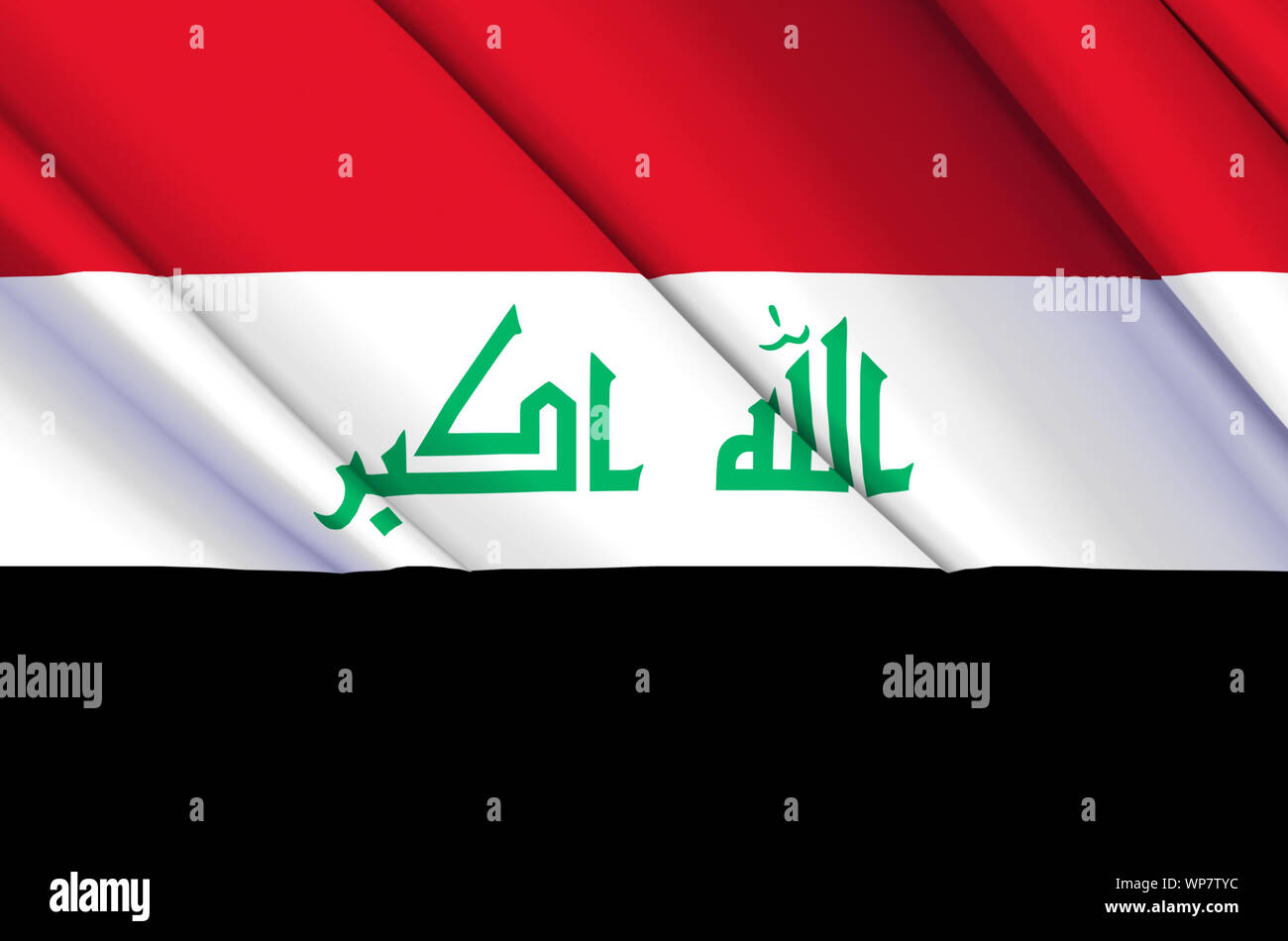 Iraq waving flag illustration. Countries of Asia. Perfect for ...