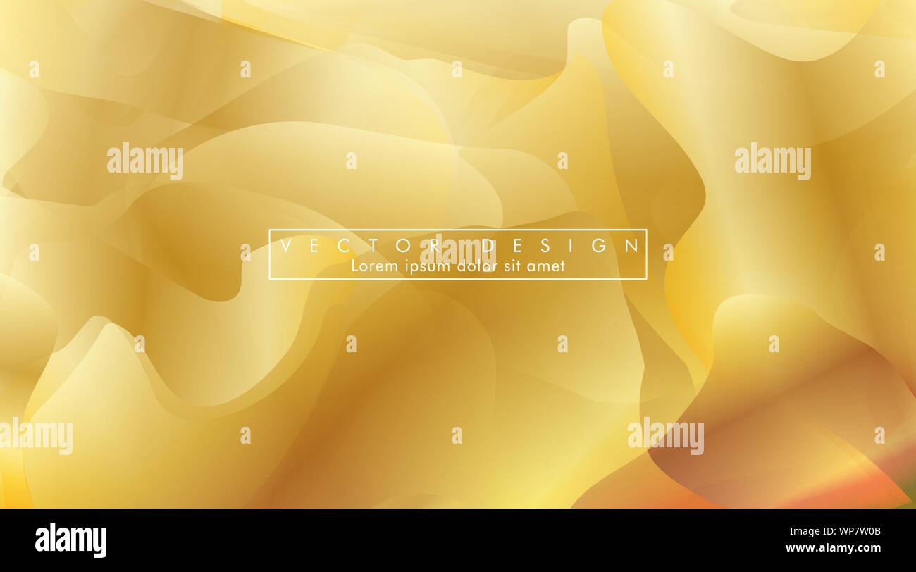 Vector illustration of golden yellow background Wave pattern and ...