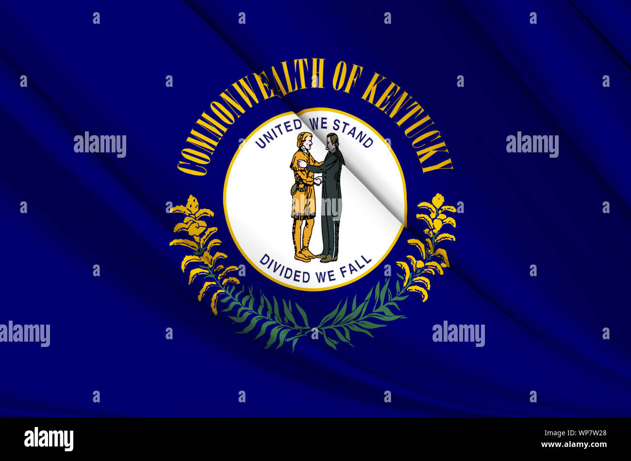 Kentucky waving flag illustration. US states. Perfect for background ...