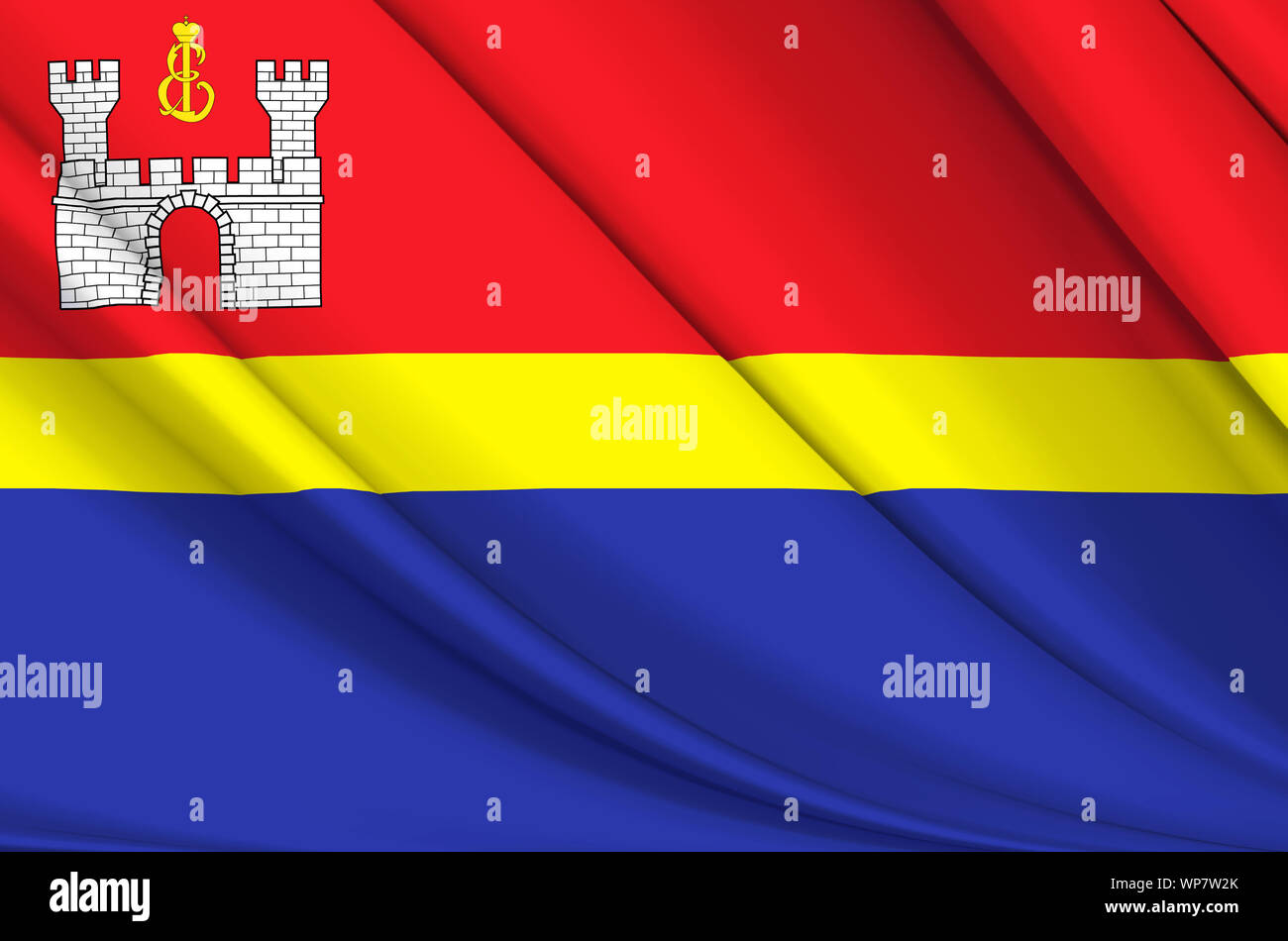 Kaliningrad waving flag illustration. Regions of Russia. Perfect for ...
