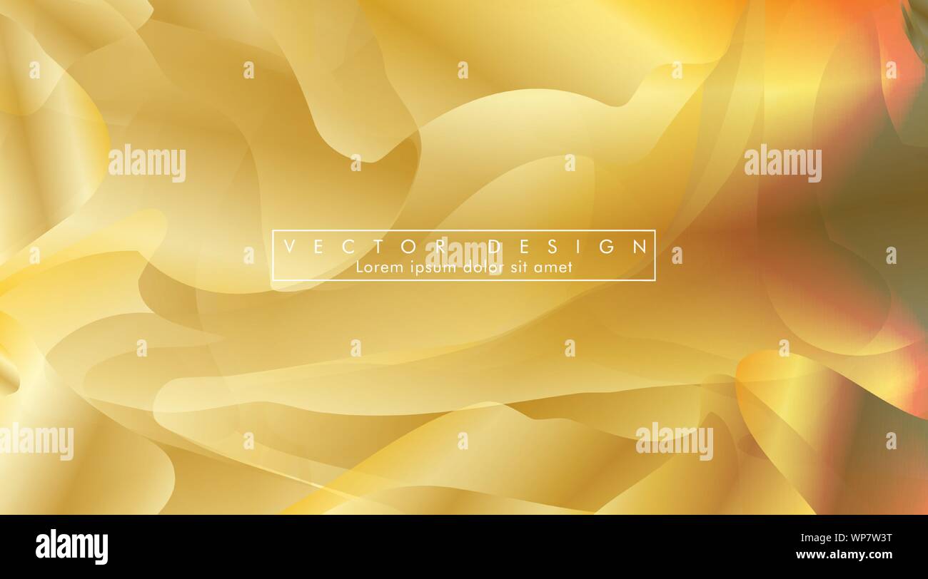 Vector illustration of golden yellow background Wave pattern and ...