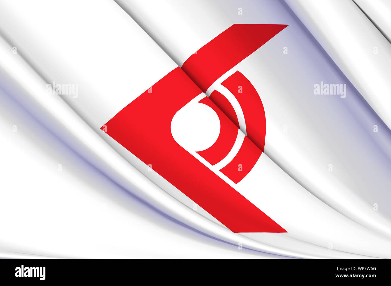 Kuriyama waving flag illustration. Regions of Japan. Perfect for ...