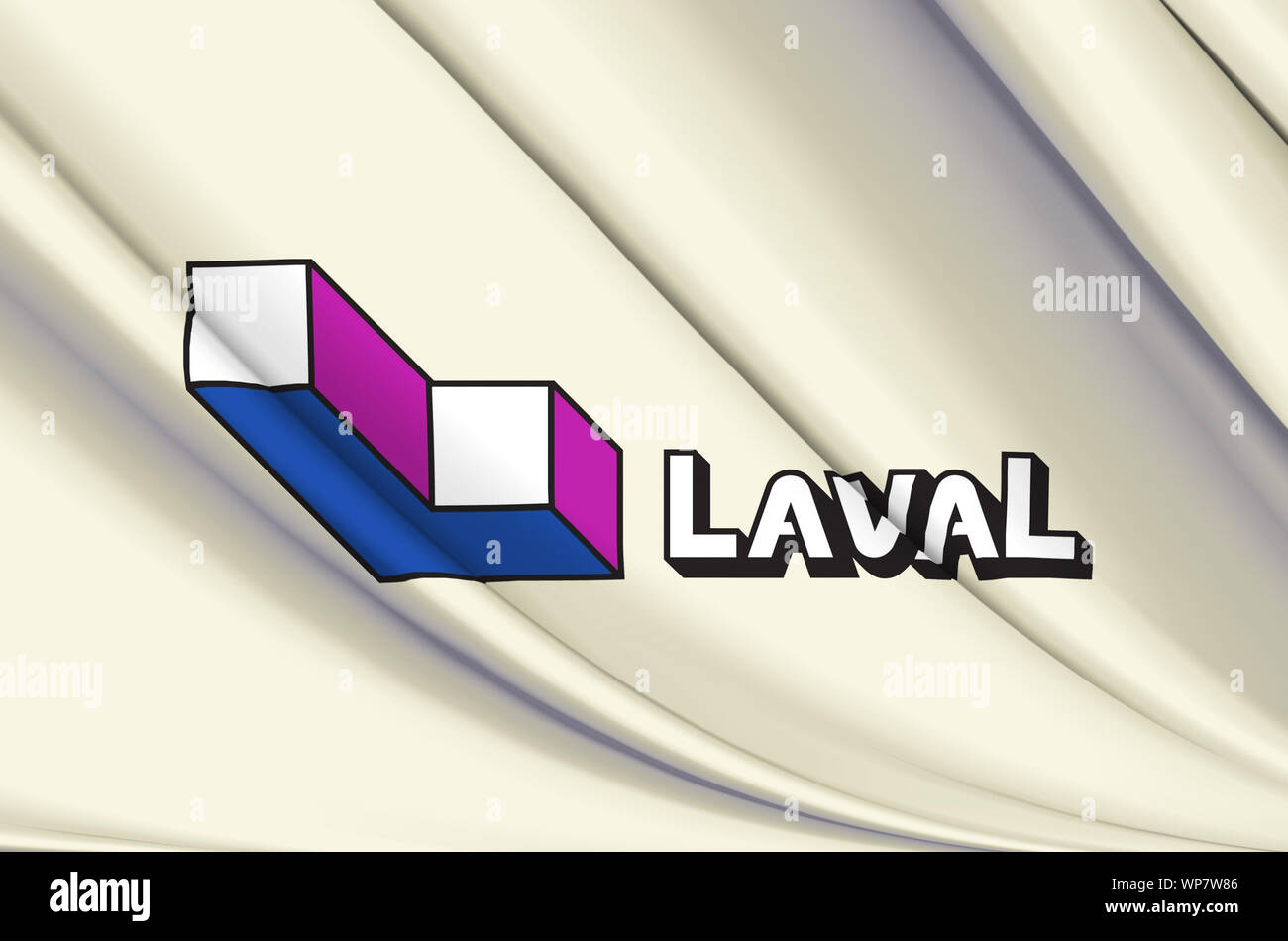 Laval Quebec waving flag illustration. States, cities and Regions of ...