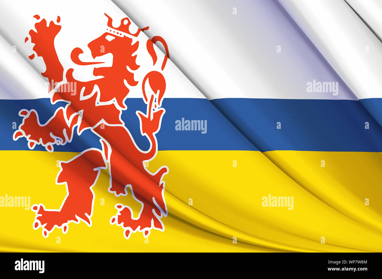 Limburg waving flag illustration. Regions of the Netherlands. Perfect ...