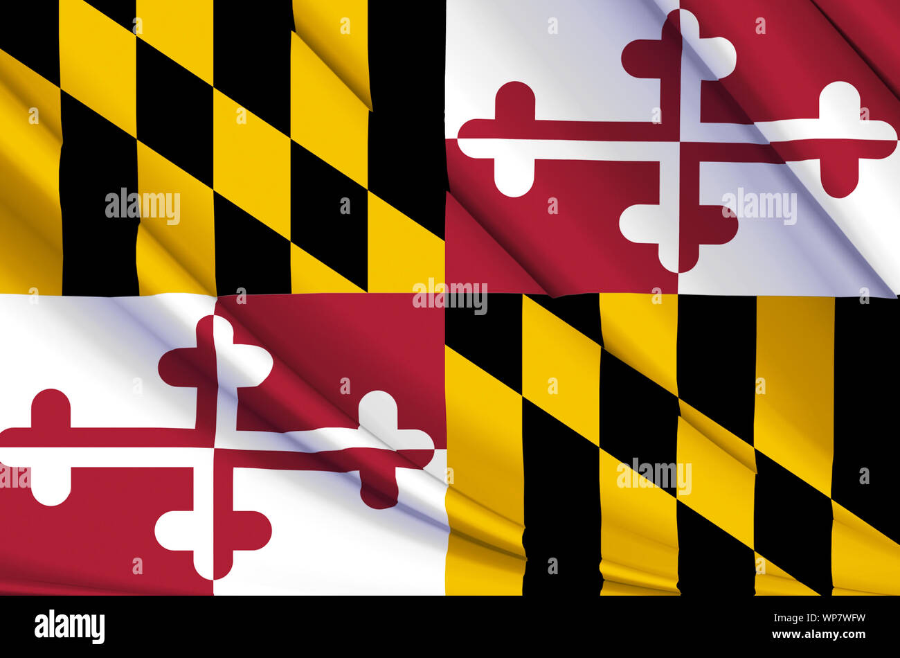 Maryland waving flag illustration. US states. Perfect for background ...