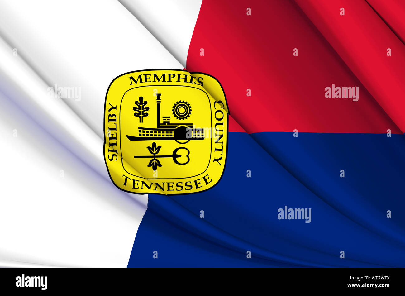 Memphis Tennessee waving flag illustration. Regions and Cities of the ...