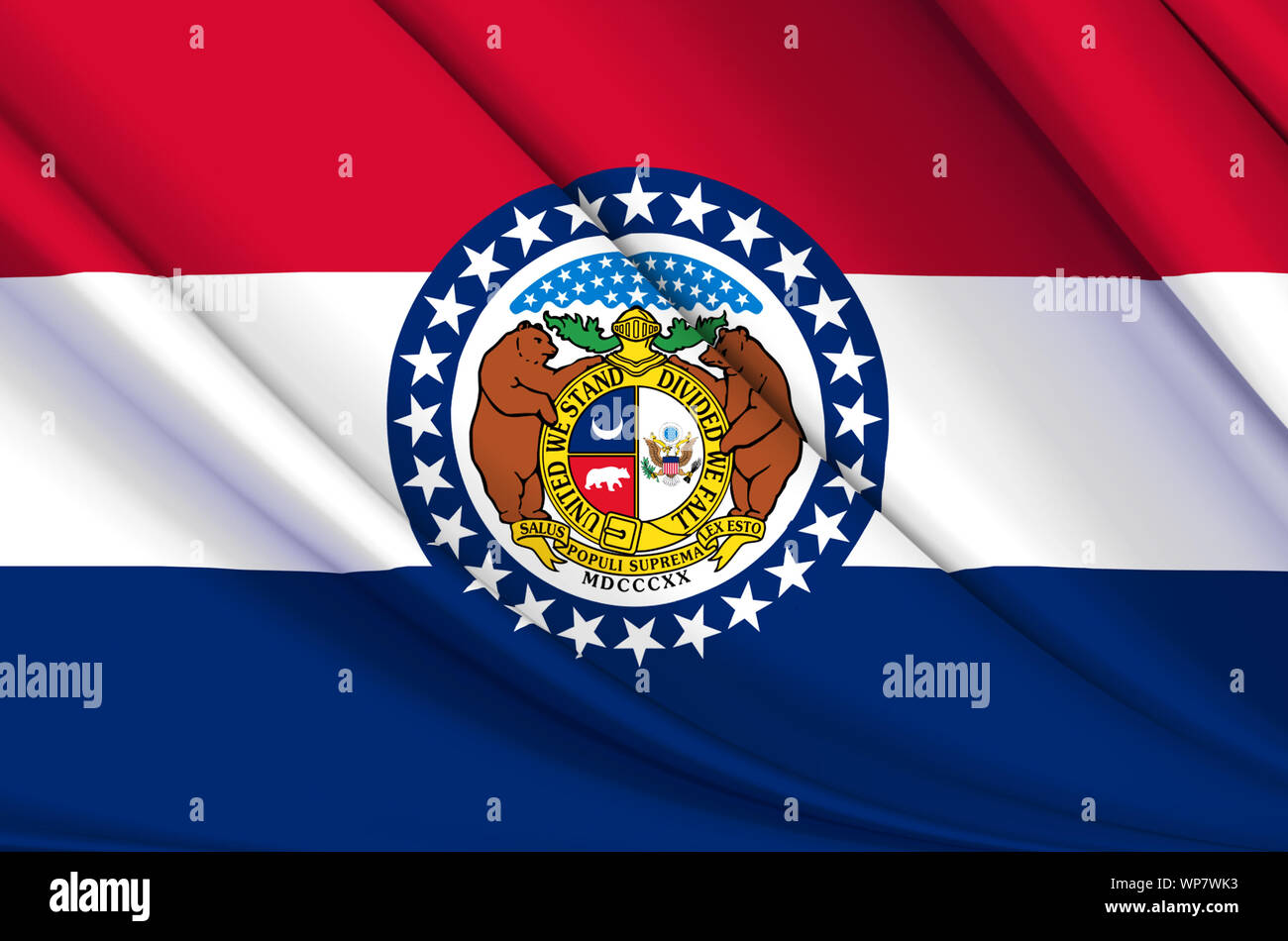 Missouri state wavy flag hi-res stock photography and images - Alamy