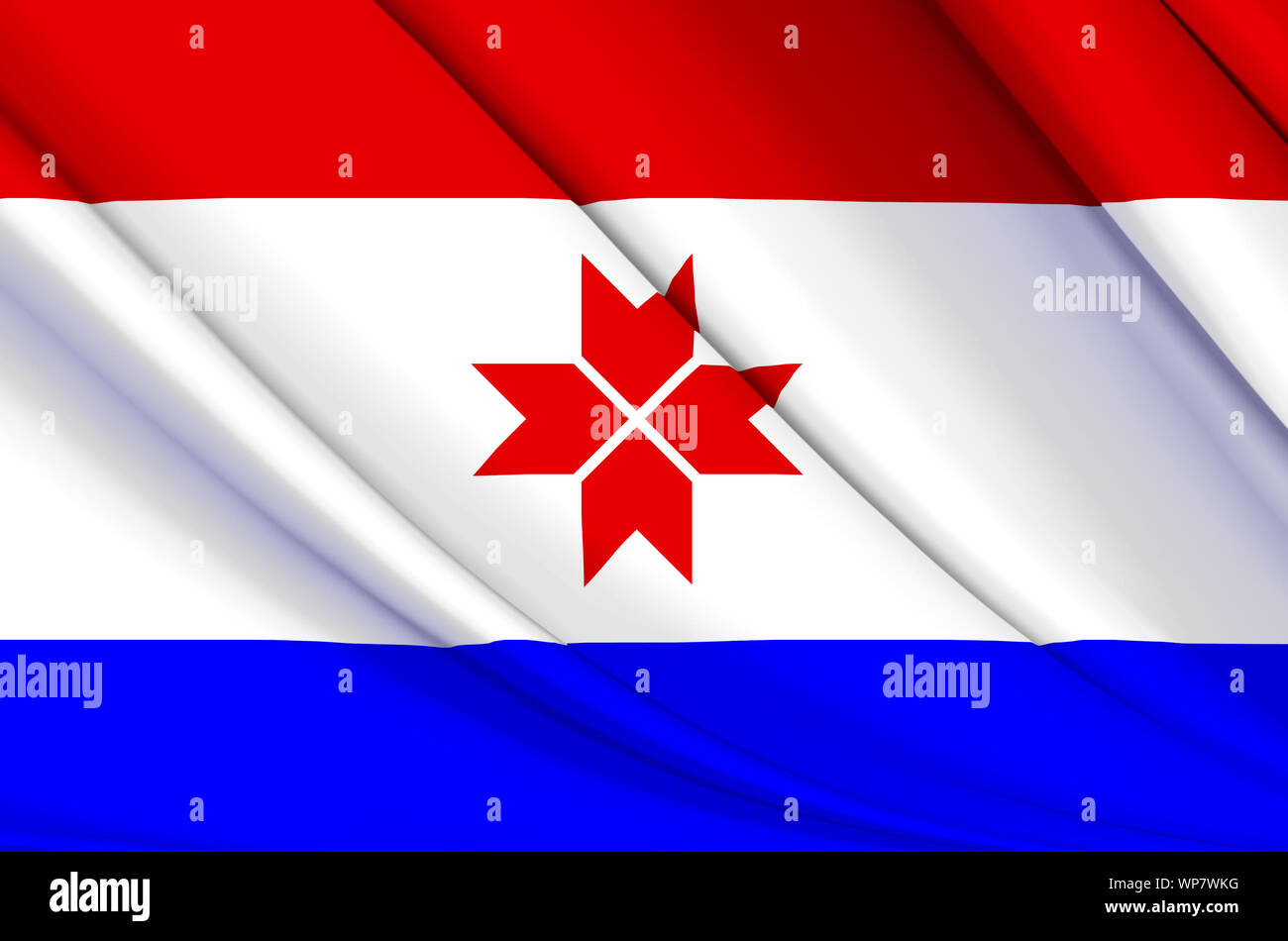 Mordovia waving flag illustration. Regions of Russia. Perfect for ...