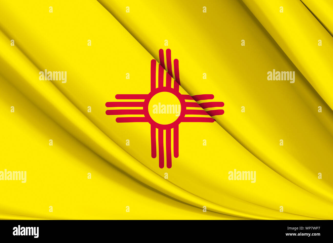 New Mexico waving flag illustration. US states. Perfect for background ...