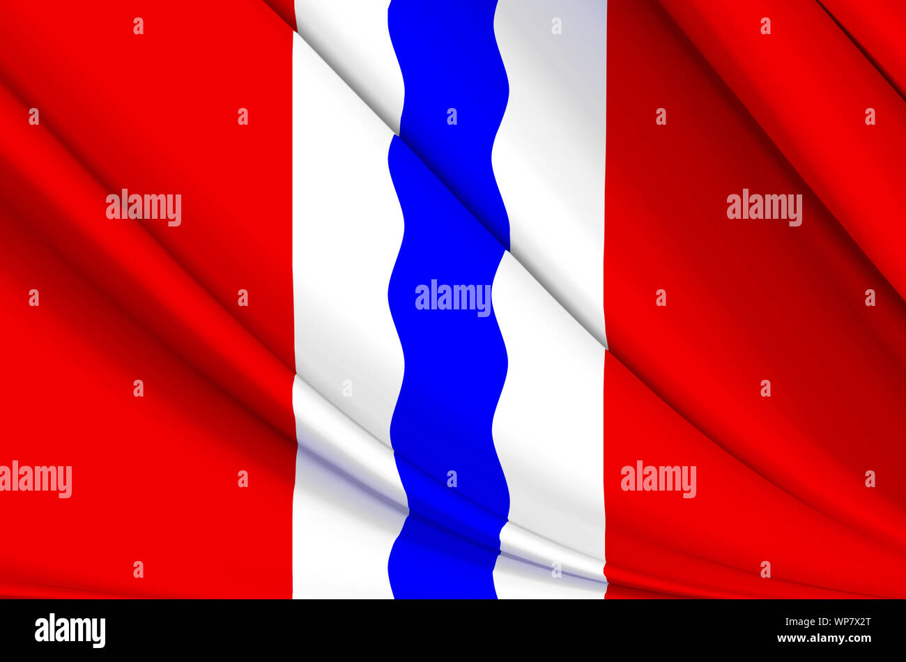 Omsk waving flag illustration. Regions of Russia. Perfect for ...