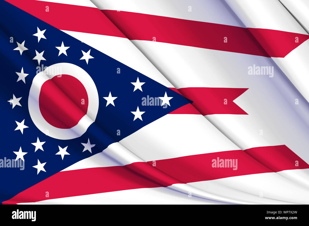 Ohio waving flag illustration. US states. Perfect for background and ...