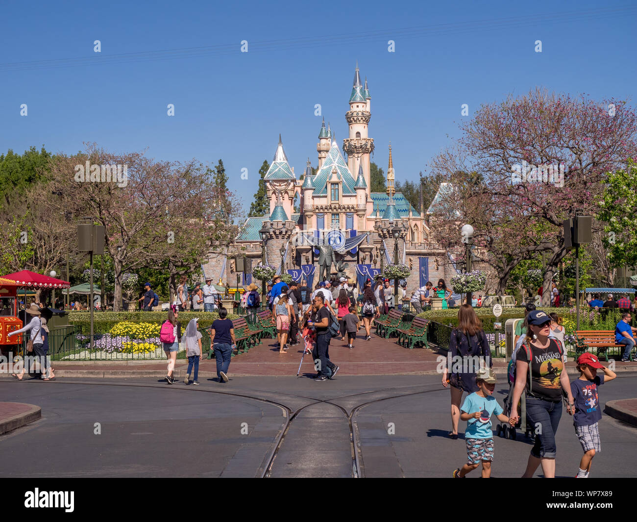 Views of California's famous Disneyland and California Adventure theme ...