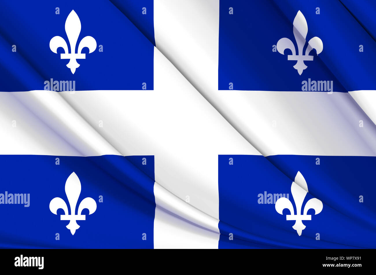 Quebec waving flag illustration. States, cities and Regions of Canada ...