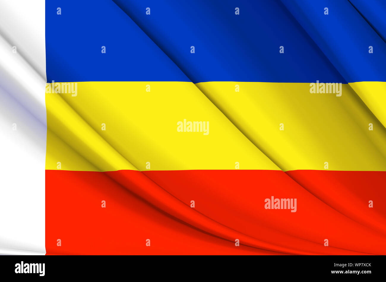 Rostov waving flag illustration. Regions of Russia. Perfect for ...