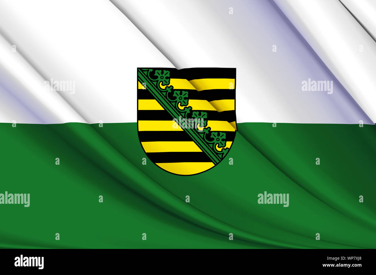 Saxony waving flag illustration. Federal state of Germany. Perfect for ...