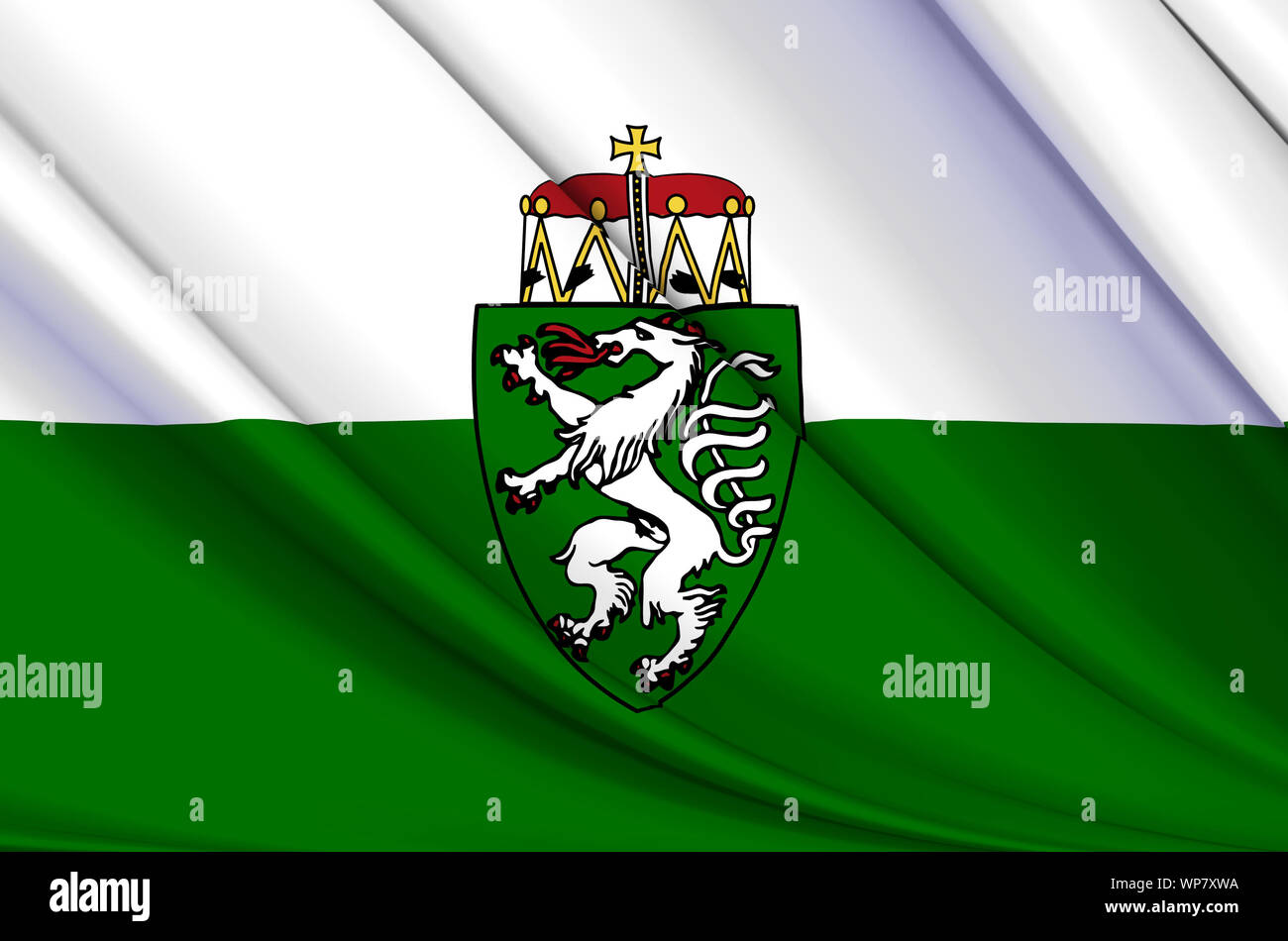 Styria waving flag illustration. Regions of Austria. Perfect for ...
