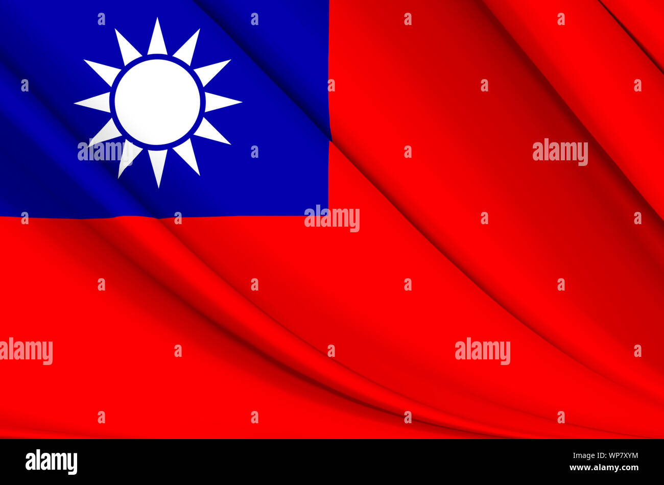 Taiwan waving flag illustration. Countries of Asia. Perfect for ...