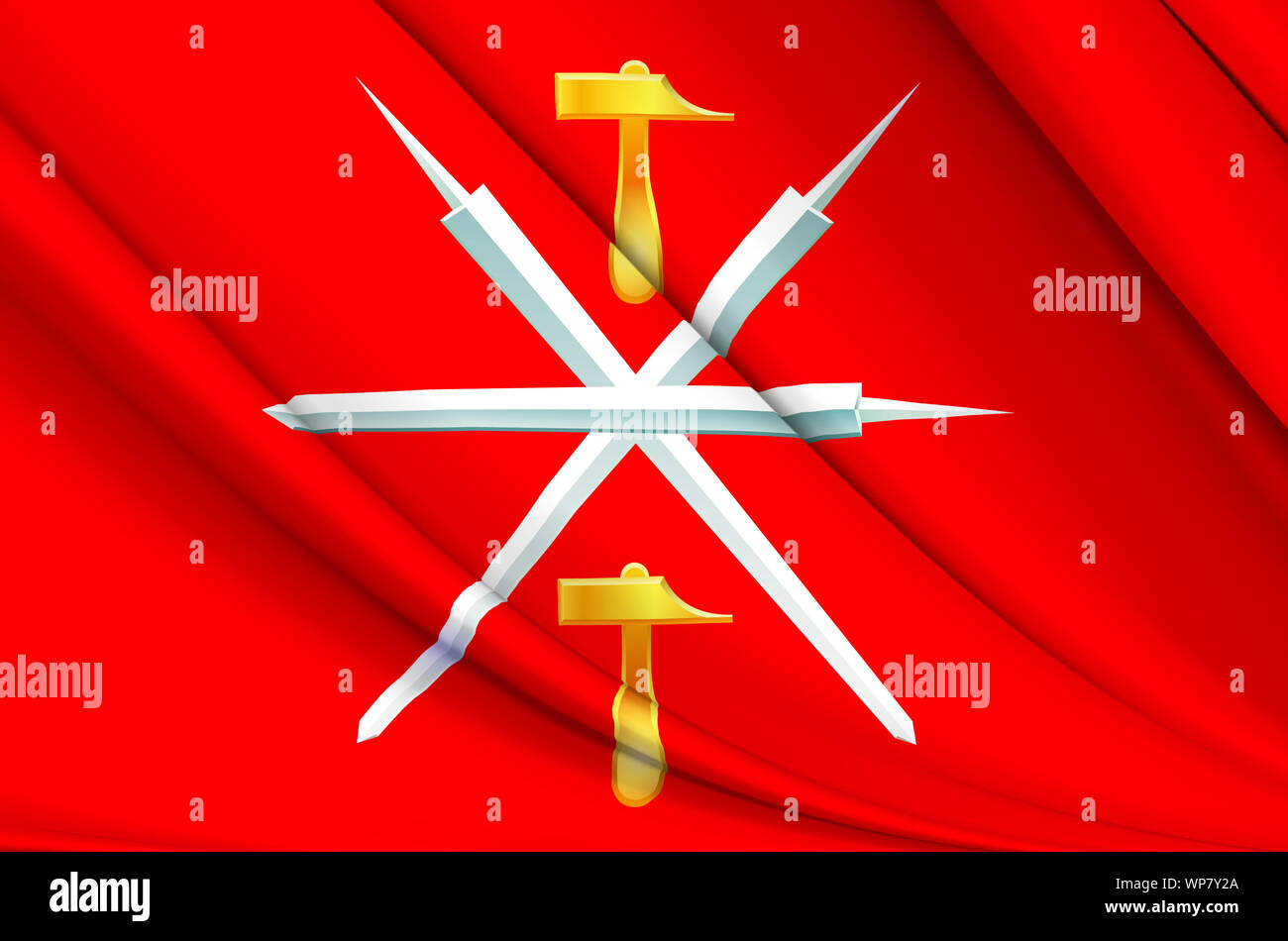 Tula waving flag illustration. Regions of Russia. Perfect for ...