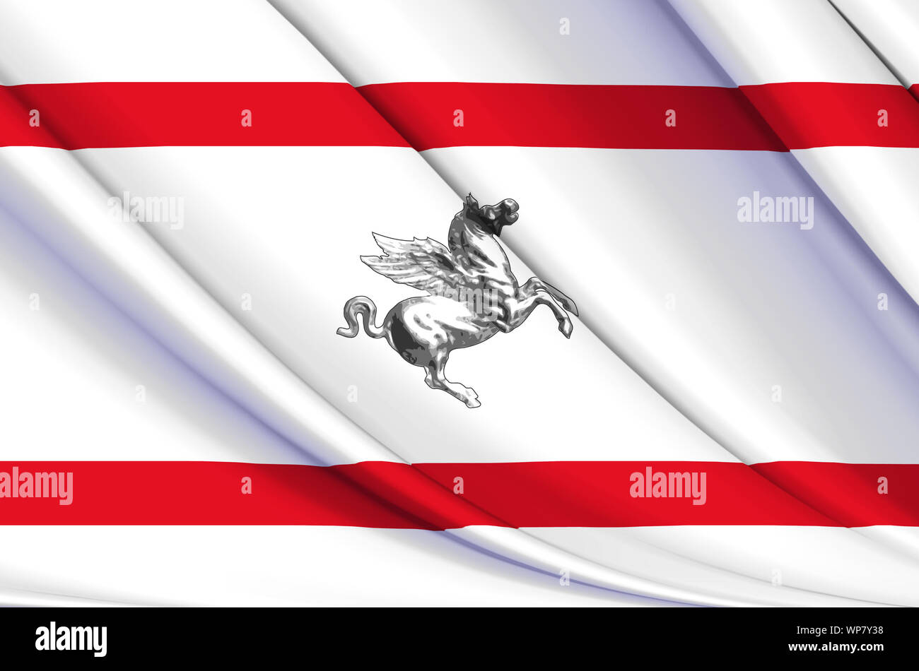 Tuscany waving flag illustration. Regions of Italy. Perfect for ...