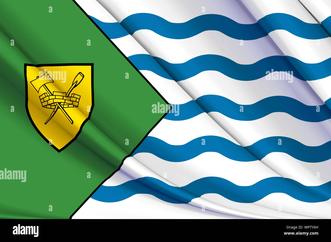 Vancouver waving flag illustration. States, cities and Regions of ...