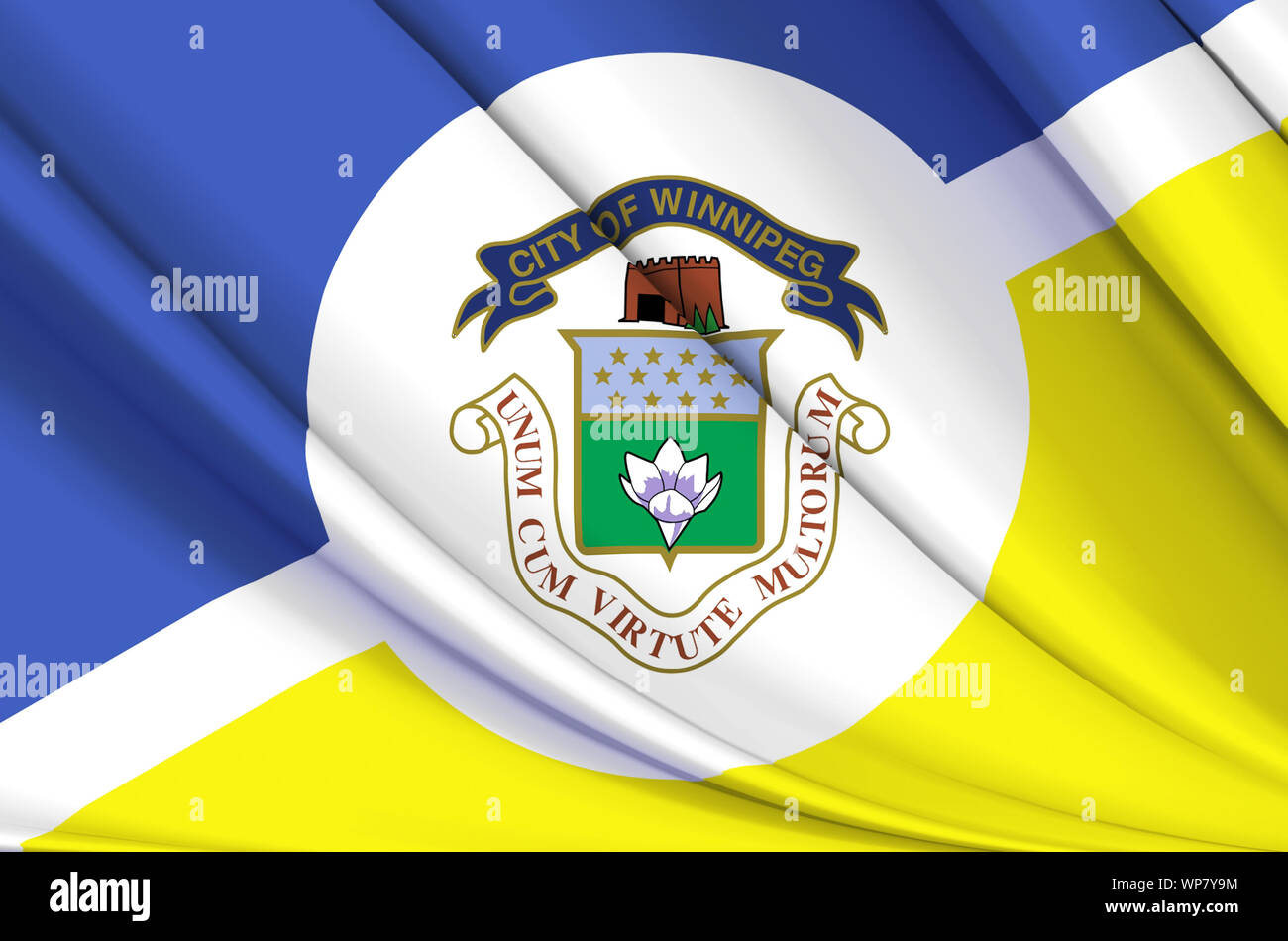 Winnipeg waving flag illustration. States, cities and Regions of Canada ...