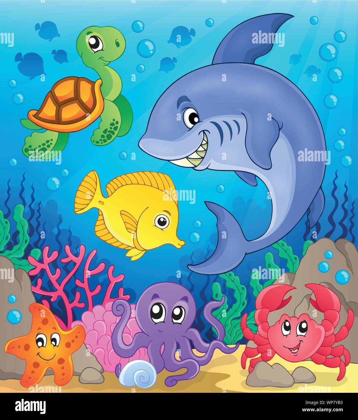 Underwater ocean fauna theme 6 Stock Vector Image & Art - Alamy