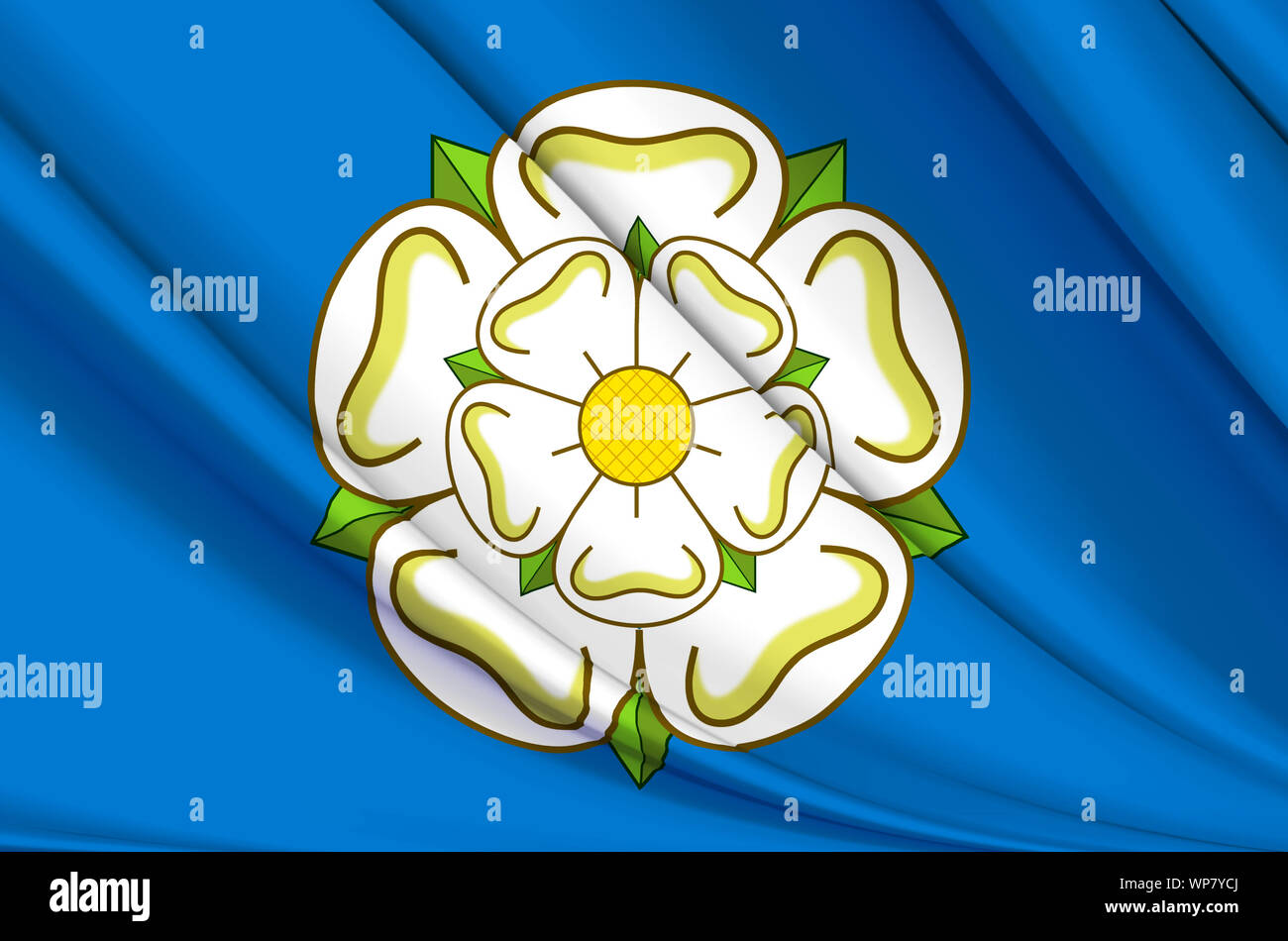 Yorkshire waving flag illustration. Regions of England and United ...