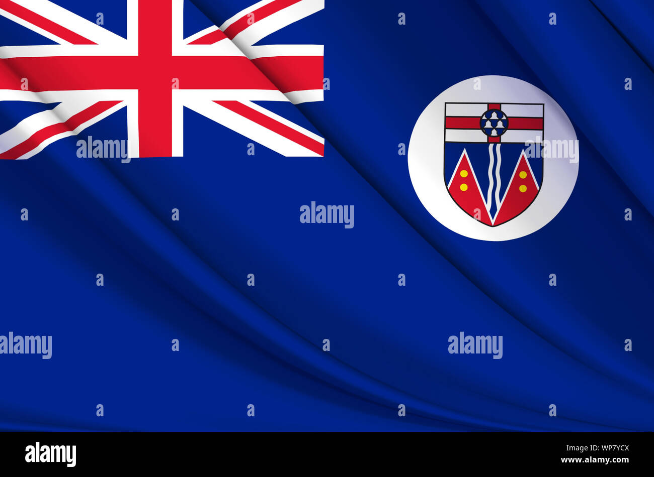 Yukon Territory waving flag illustration. States, cities and Regions of ...