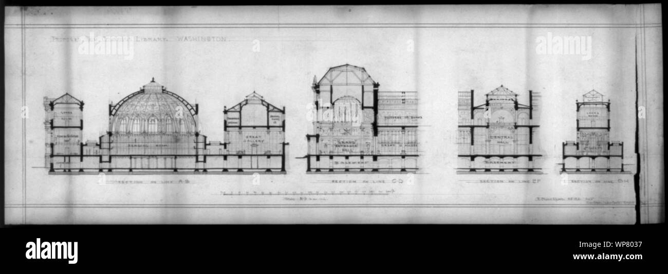 Library of Congress (New Congress Library), Washington, D.C. Reading ...
