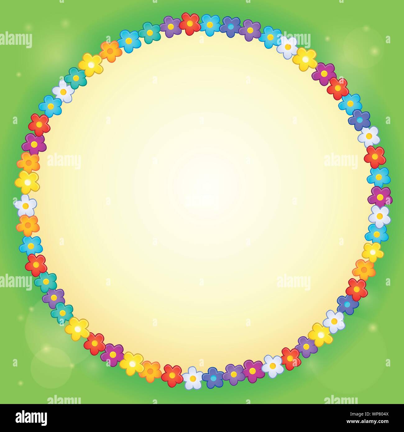 Frame with flower theme 3 Stock Vector Image & Art - Alamy