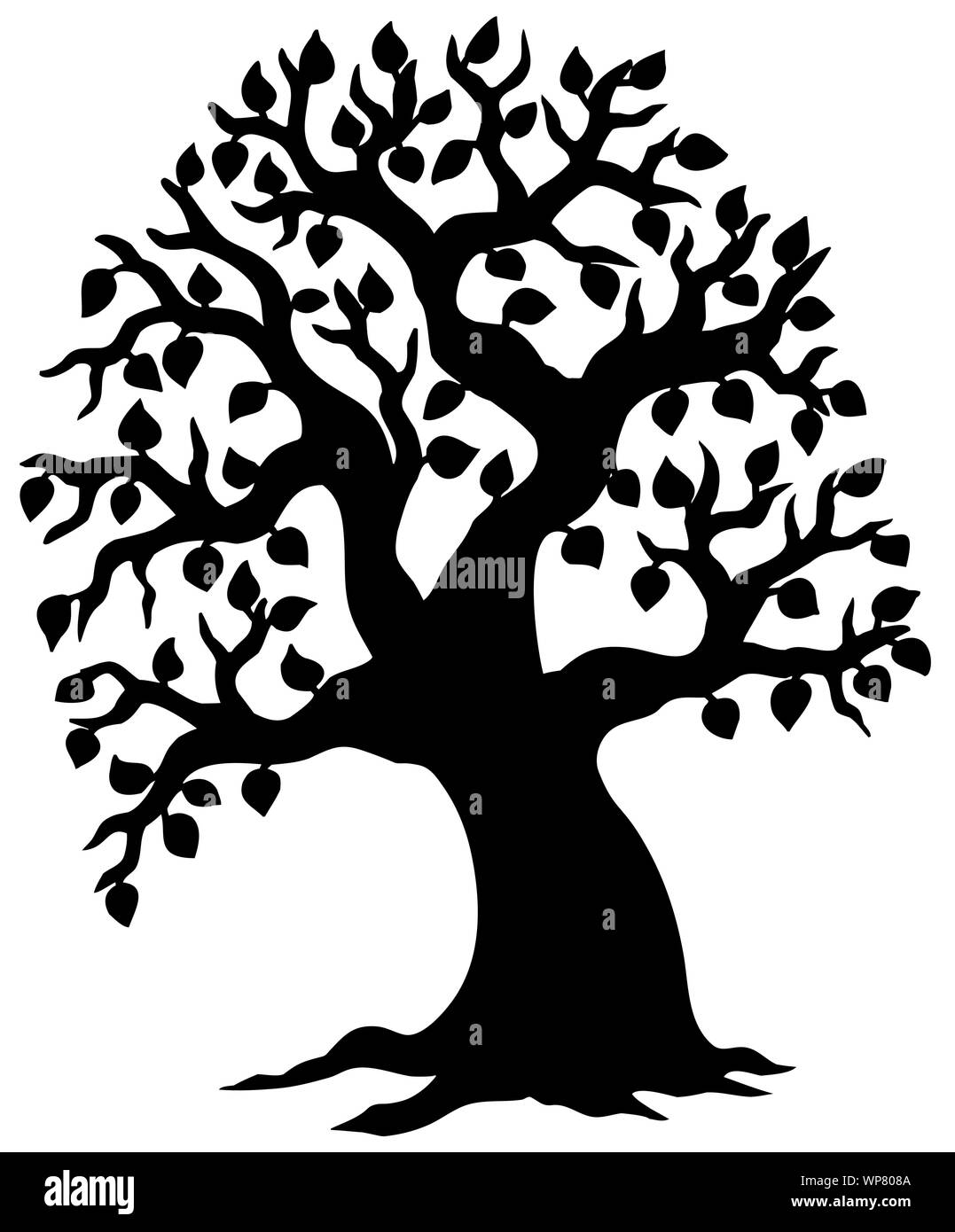 Wide Tree Silhouette