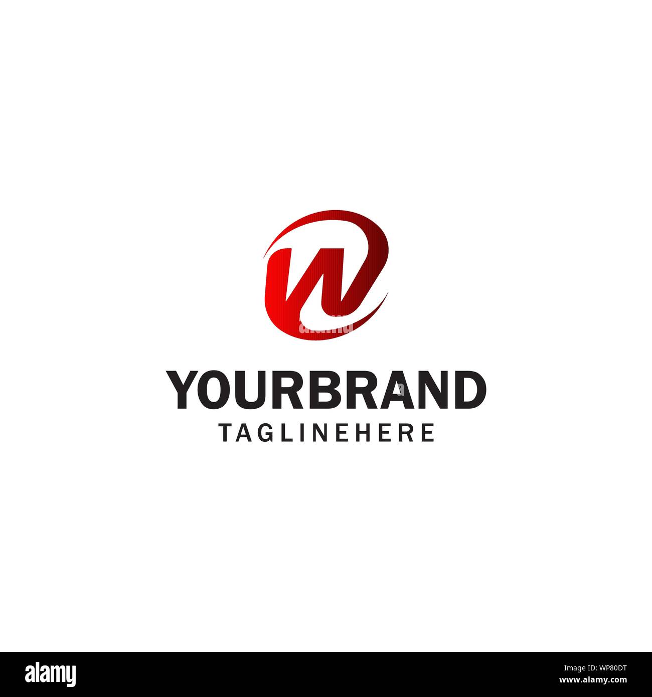 letter W spin rotation logo design concept template Stock Vector Image ...