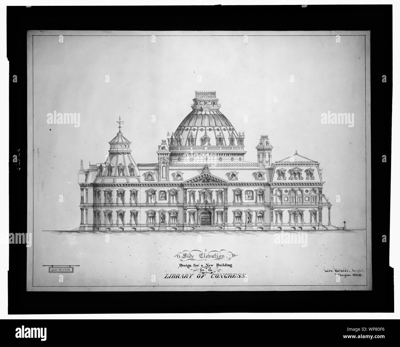 Library of Congress, Washington, D.C. Front elevation Stock Photo - Alamy