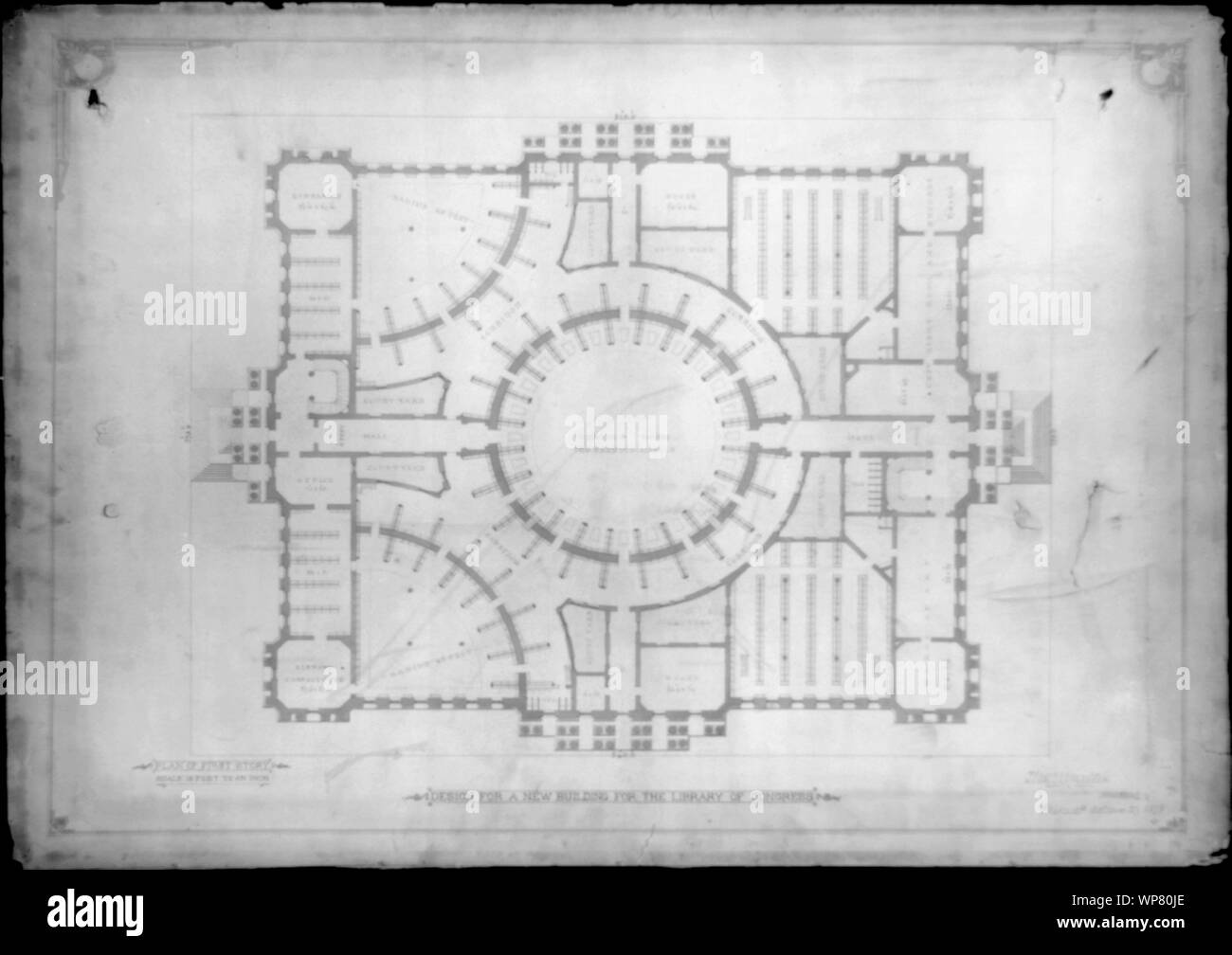 Library of Congress, Washington, D.C. Plan of first story Stock Photo ...